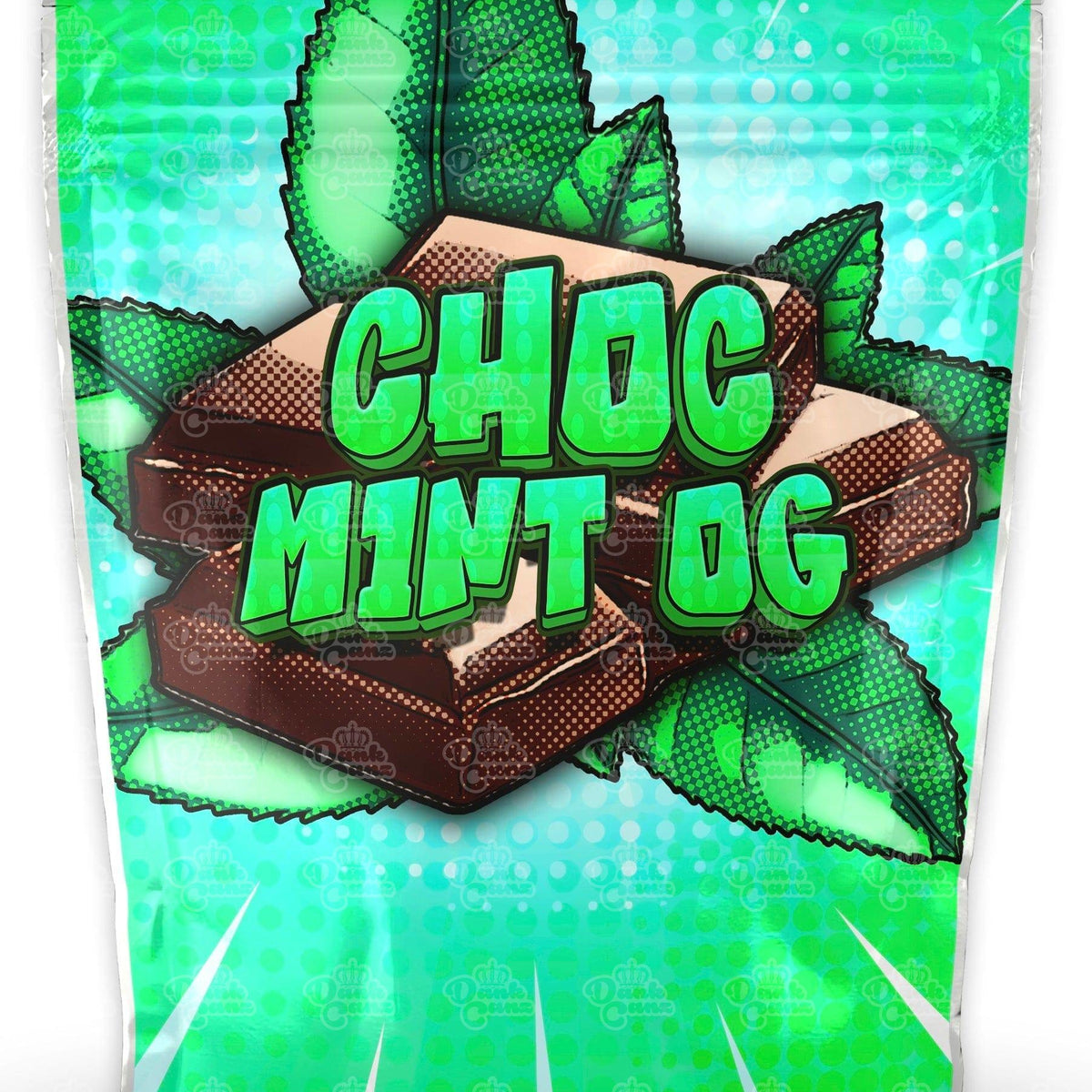 Choc Mint OG Mylar Bags | Cali Packs | Empty Packaging Size – DC Packaging