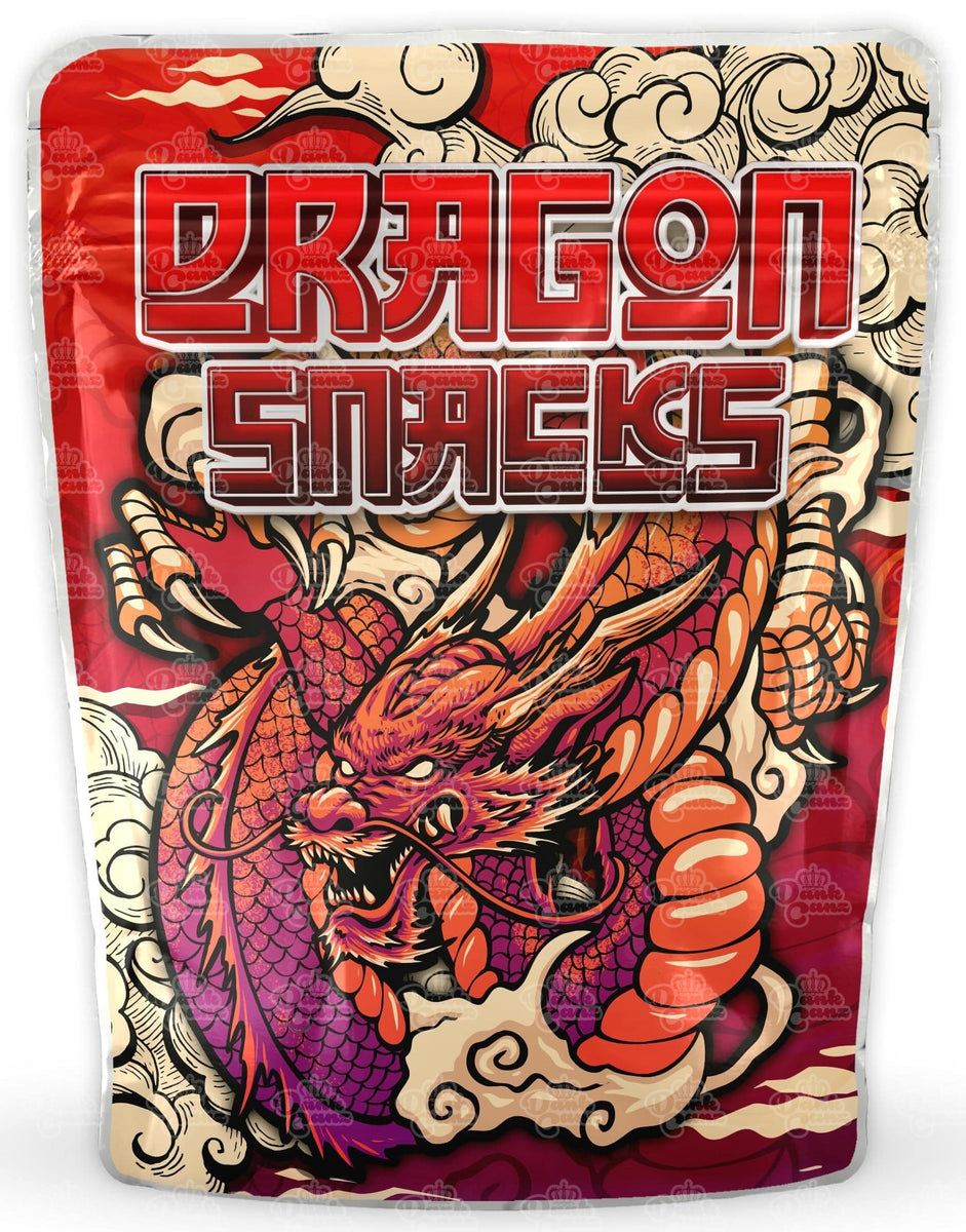Dragon Snacks Mylar Bags | Cali Packs | Empty Packaging Size