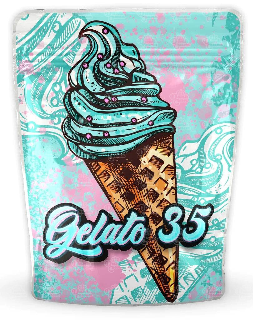 Gelato 35 Mylar Bags | Cali Packs | Empty Packaging Size
