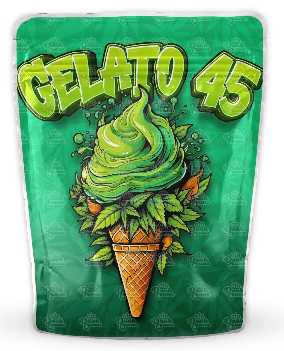 Gelato 45 Mylar Bags | Cali Packs | Empty Packaging Size