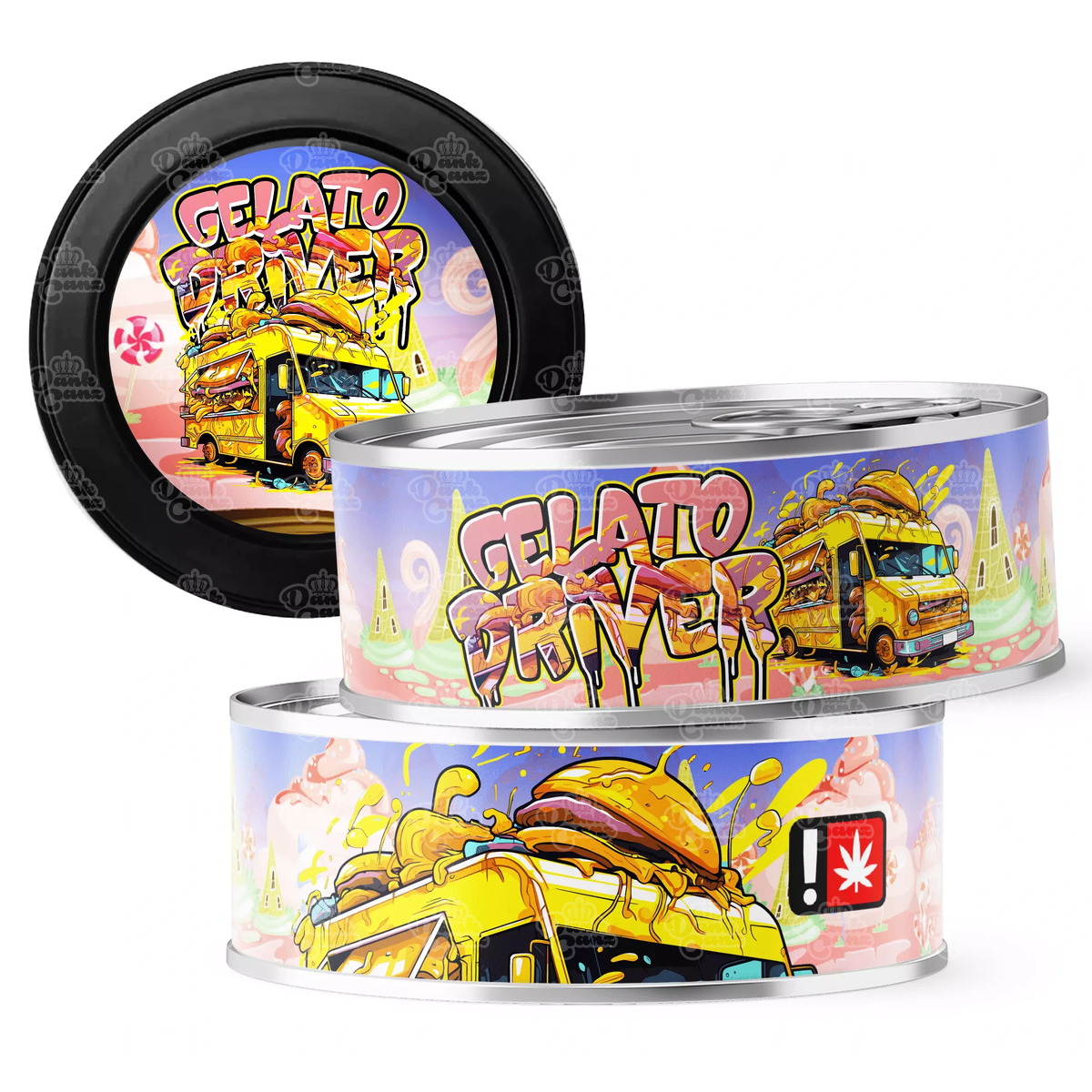 Gelato Driver 3.5g Self Seal Tins - Pressitins - Cali Tins – DC Packaging