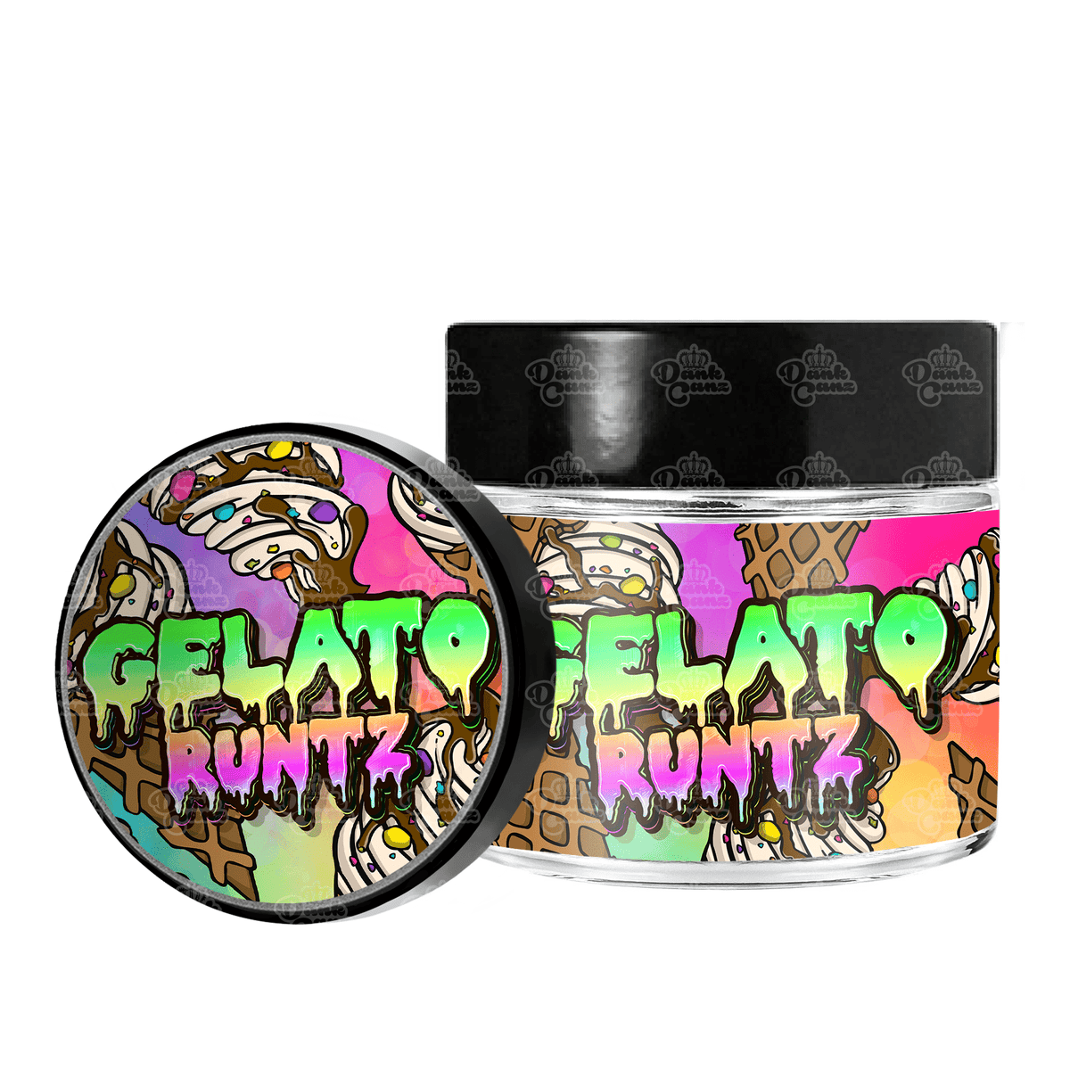 Gelato Runtz 3.5g Glass Jars | 60ml Jars | Novelty Jars | Empty Jars ...
