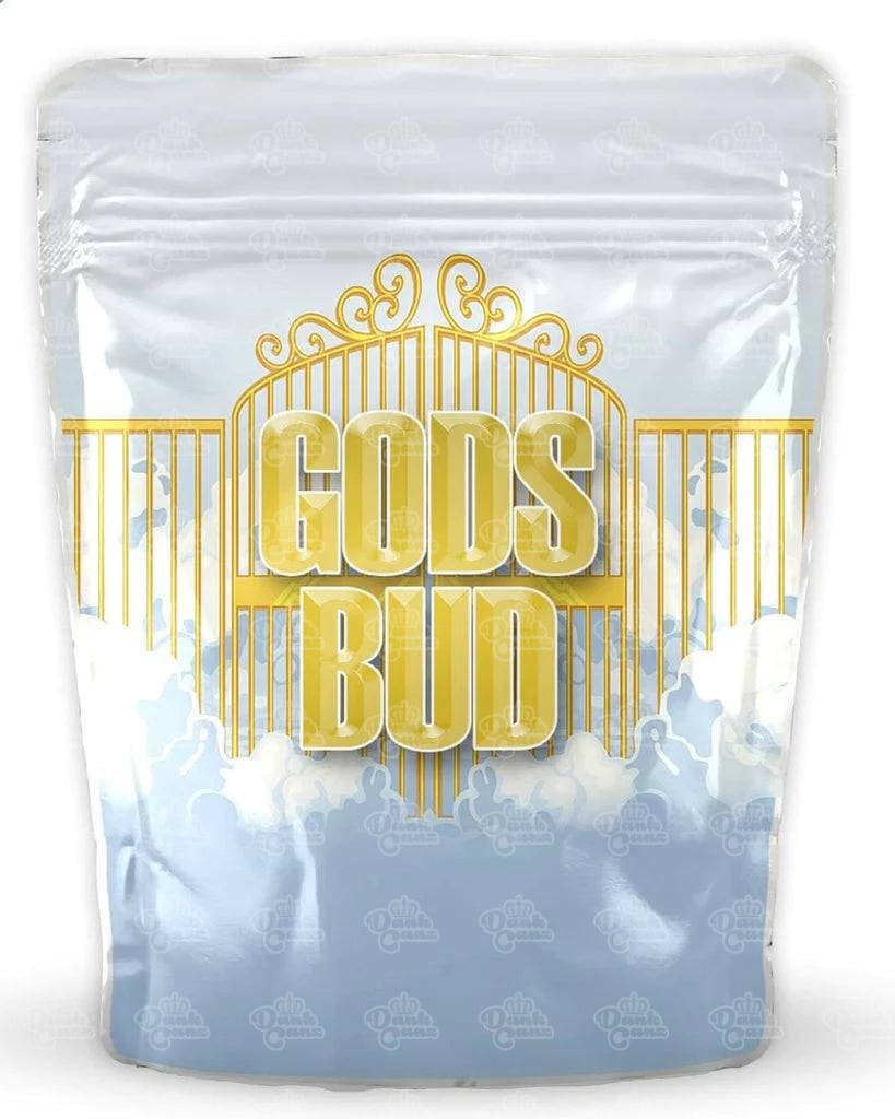 Gods Bud Mylar Bags | Cali Packs | Empty Packaging Size – DC Packaging