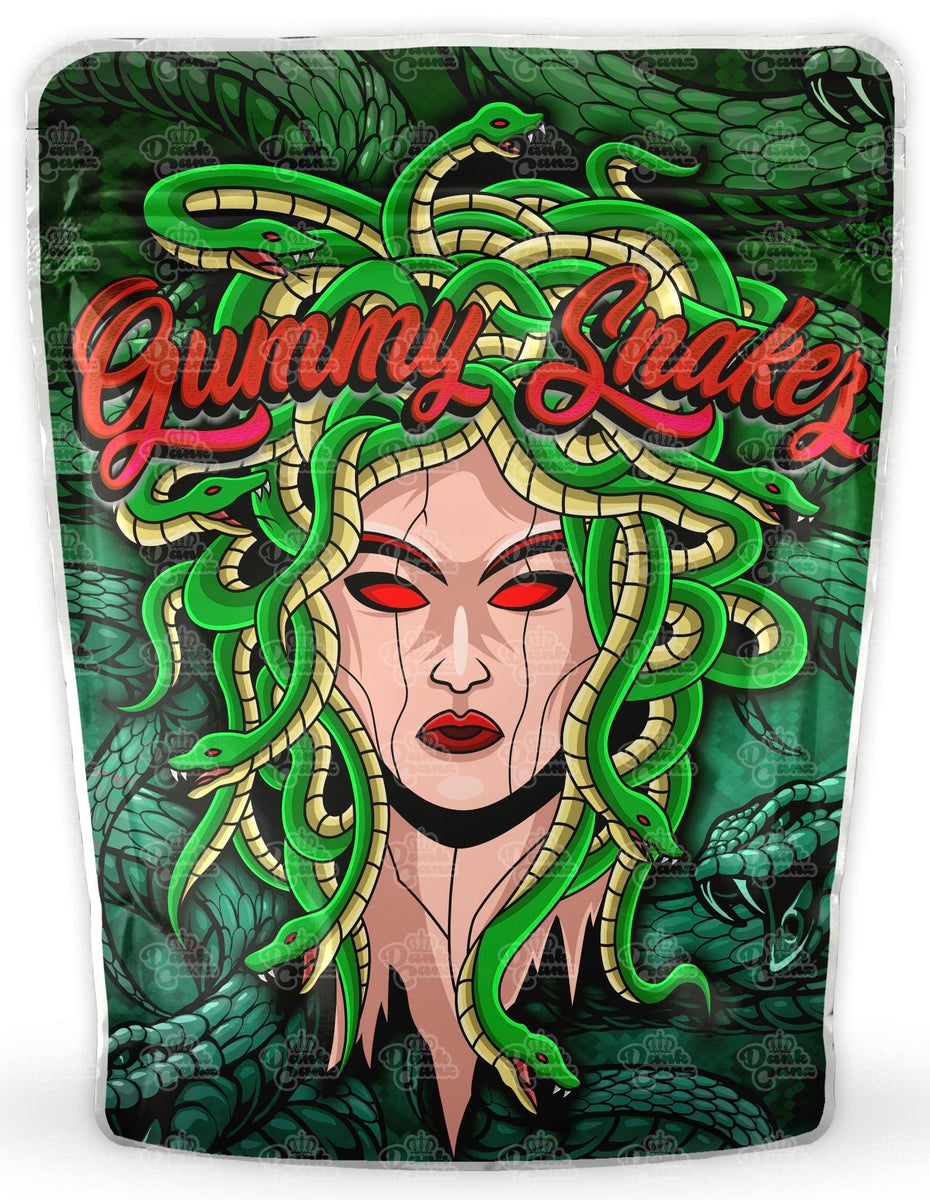 Gummy Snakes Mylar Bags | Cali Packs | Empty Packaging Size
