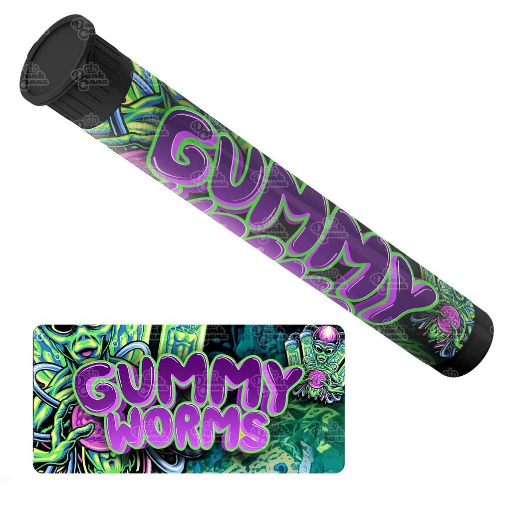 Gummy Worms Pre Roll Tubes | Empty Doob Tubes | 115mm