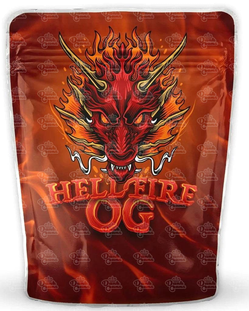 Hellfire OG Mylar Bags | Cali Packs | Empty Packaging Size – DC Packaging