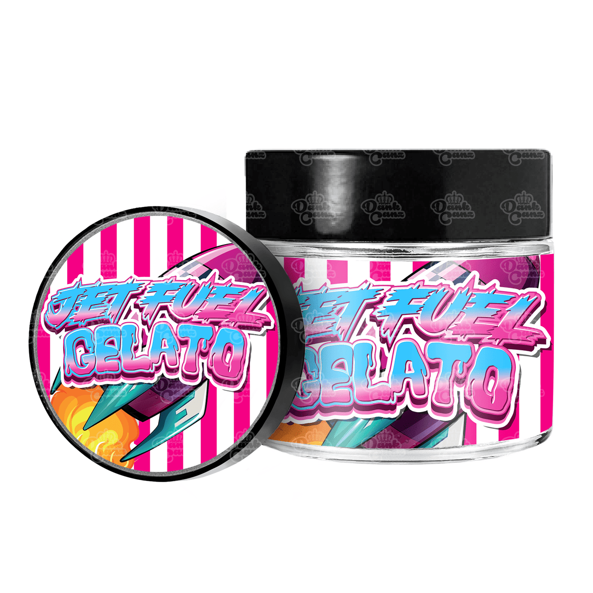 Jet Fuel Gelato 3.5g Glass Jars | 60ml Jars | Novelty Jars | Empty Jars ...