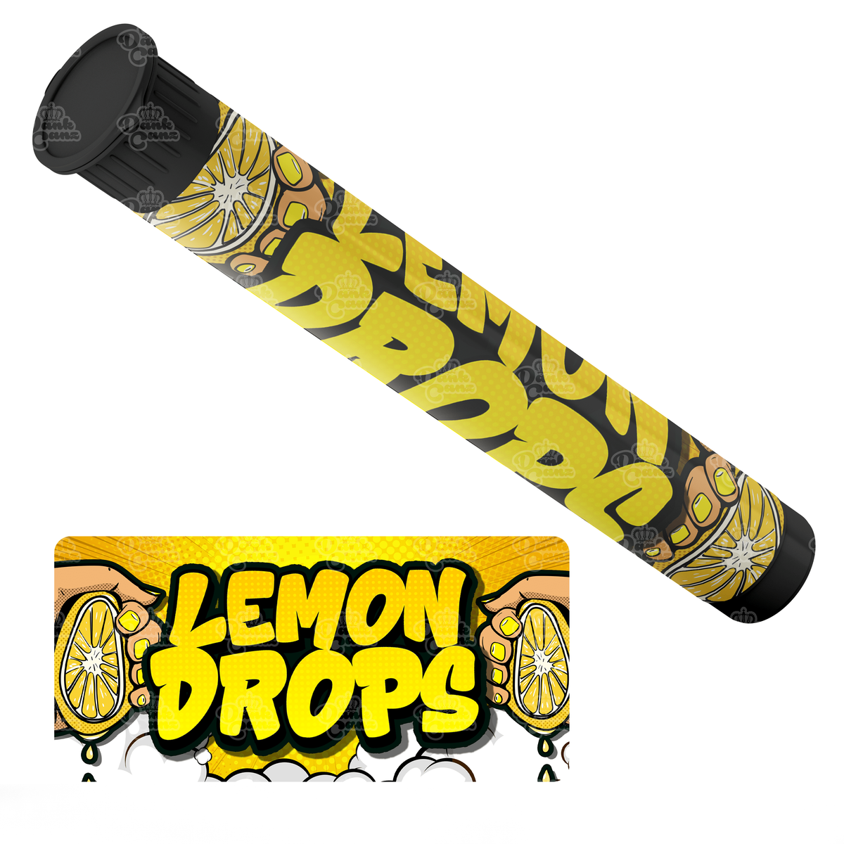 Lemon Drops Pre Roll Tubes | Empty Doob Tubes | 115mm – DC Packaging