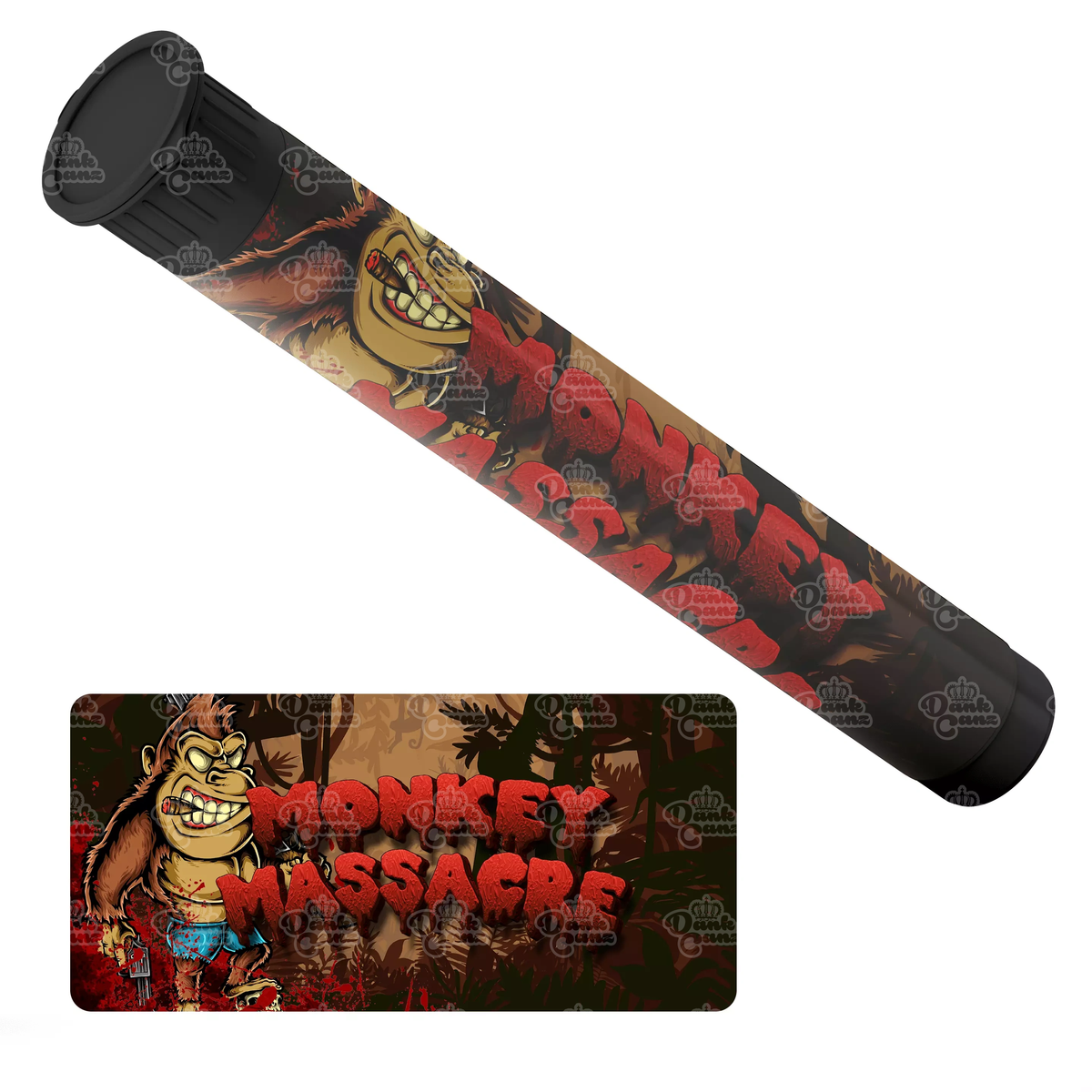 Monkey Massacre Pre Roll Tubes | Empty Doob Tubes | 115mm – DC Packaging