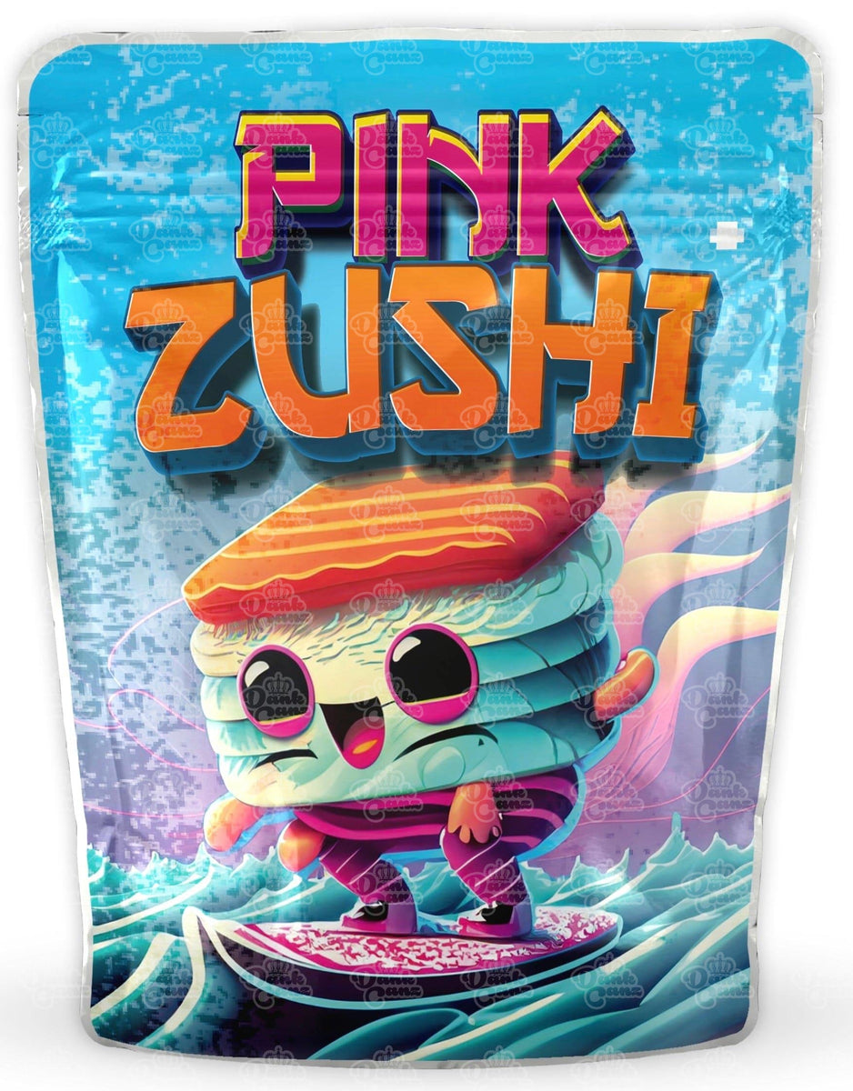 Pink Zushi Mylar Bags | Cali Packs | Empty Packaging Size