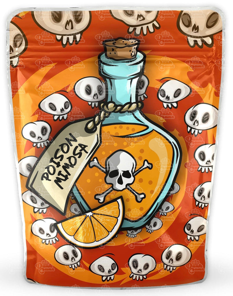 Poison Mimosa Mylar Bags | Cali Packs | Empty Packaging Size