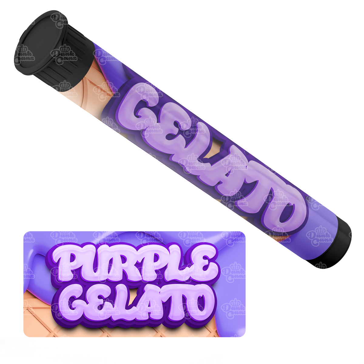 Purple Gelato Pre Roll Tubes | Empty Doob Tubes | 115mm – DC Packaging