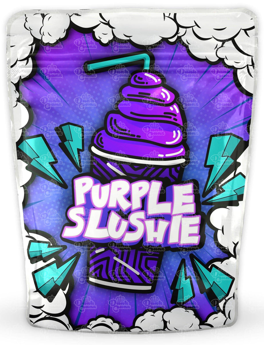 Purple Slushie Mylar Bags | Cali Packs | Empty Packaging Size