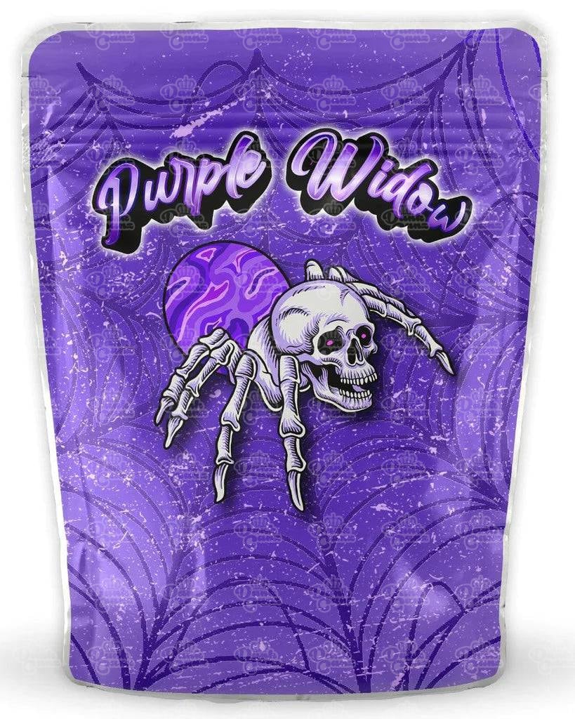 Purple Widow Mylar Bags | Cali Packs | Empty Packaging Size