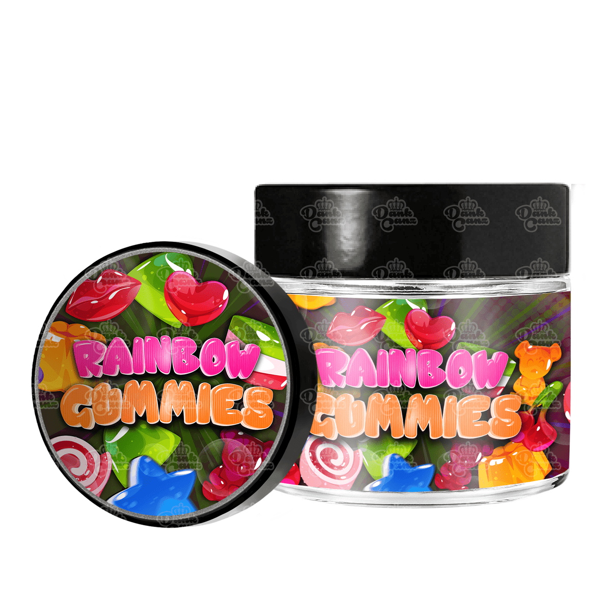Rainbow Gummies 3.5g Glass Jars | 60ml Jars | Empty Novelty Jars – DC ...