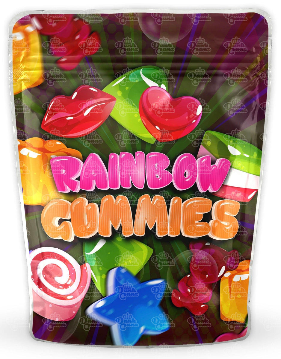 Rainbow Gummies Mylar Bags | Cali Packs | Empty Packaging Size