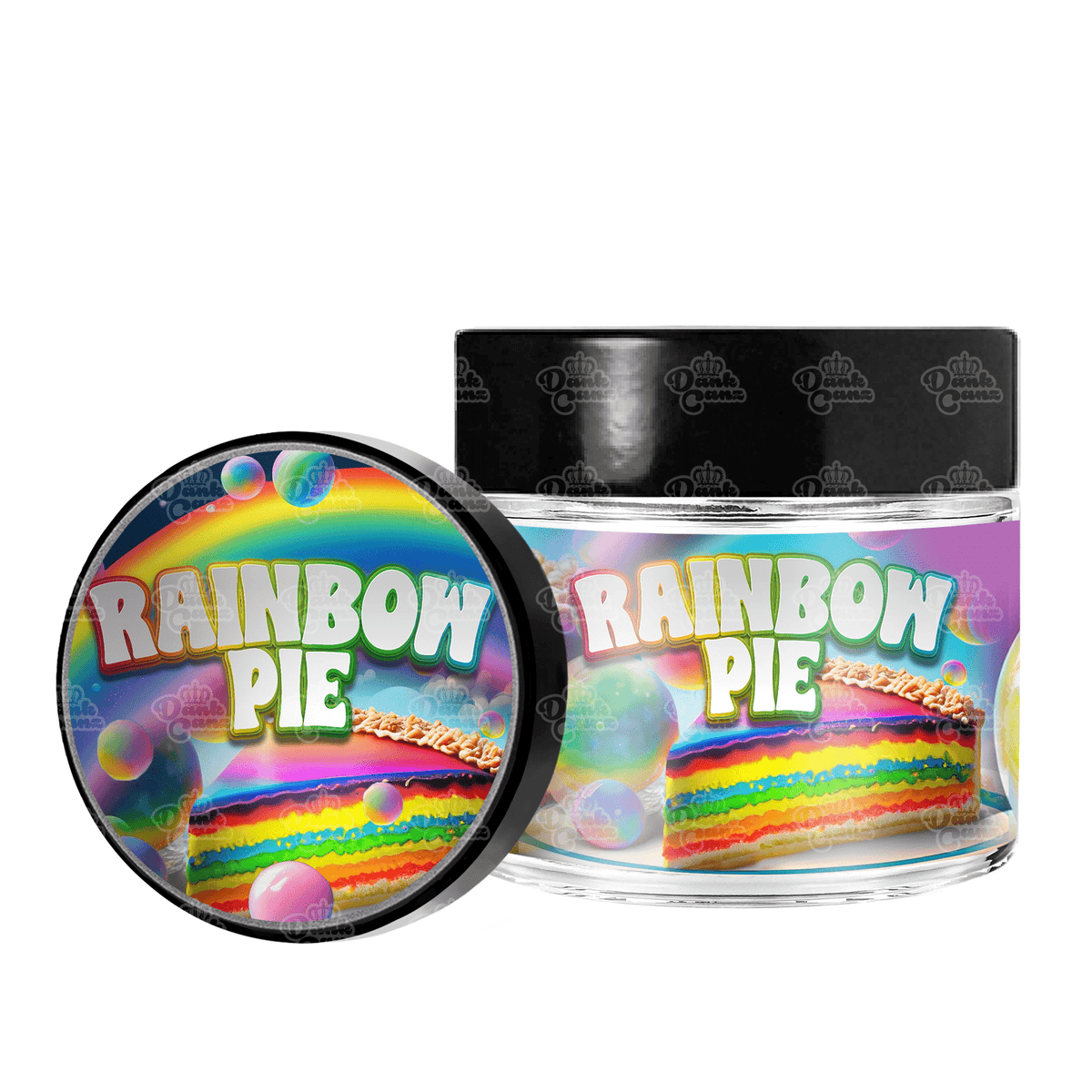 Rainbow Pie 3.5g Glass Jars | 60ml Jars | Novelty Jars – DC Packaging