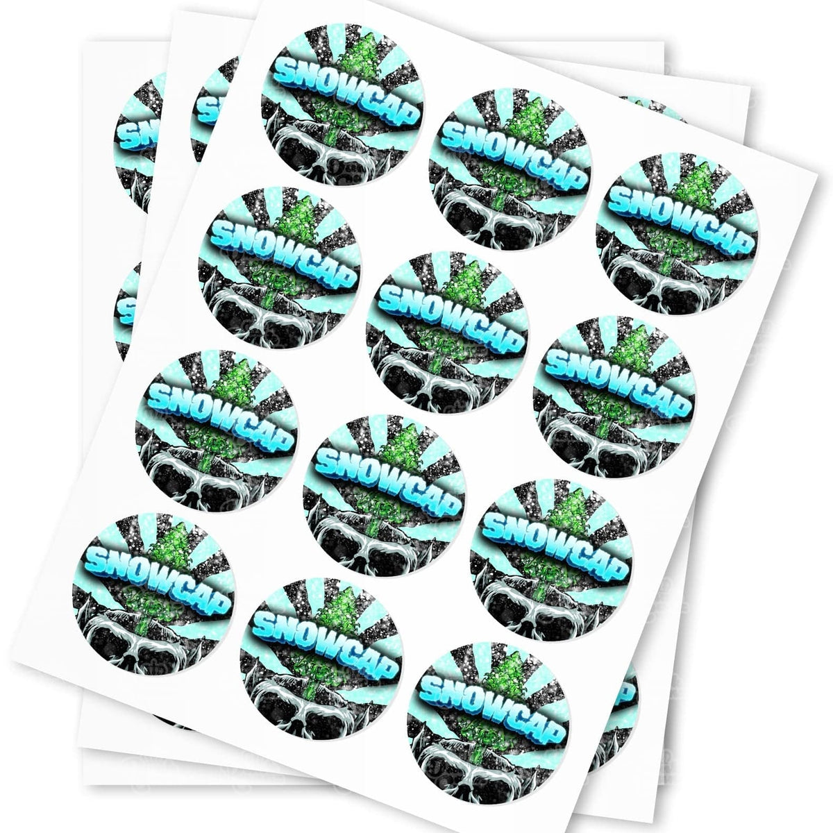 Snowcap Strain Stickers