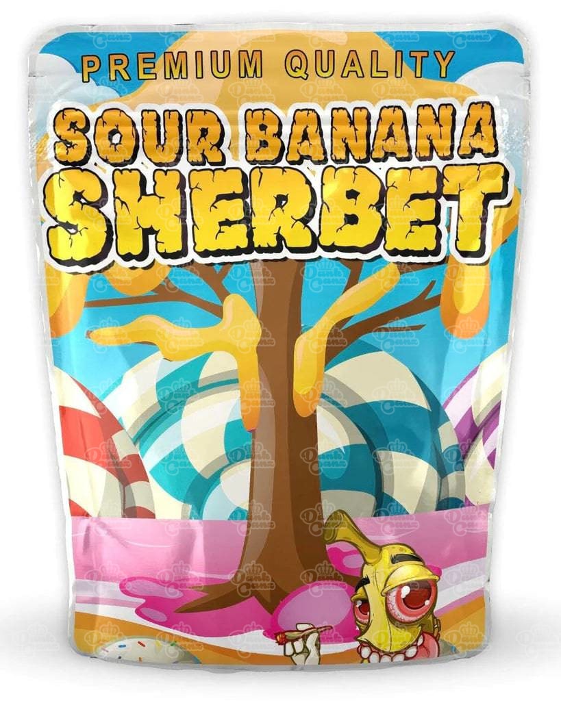 Sour Banana Sherbet Mylar Bags | Cali Packs | Empty Packaging Size
