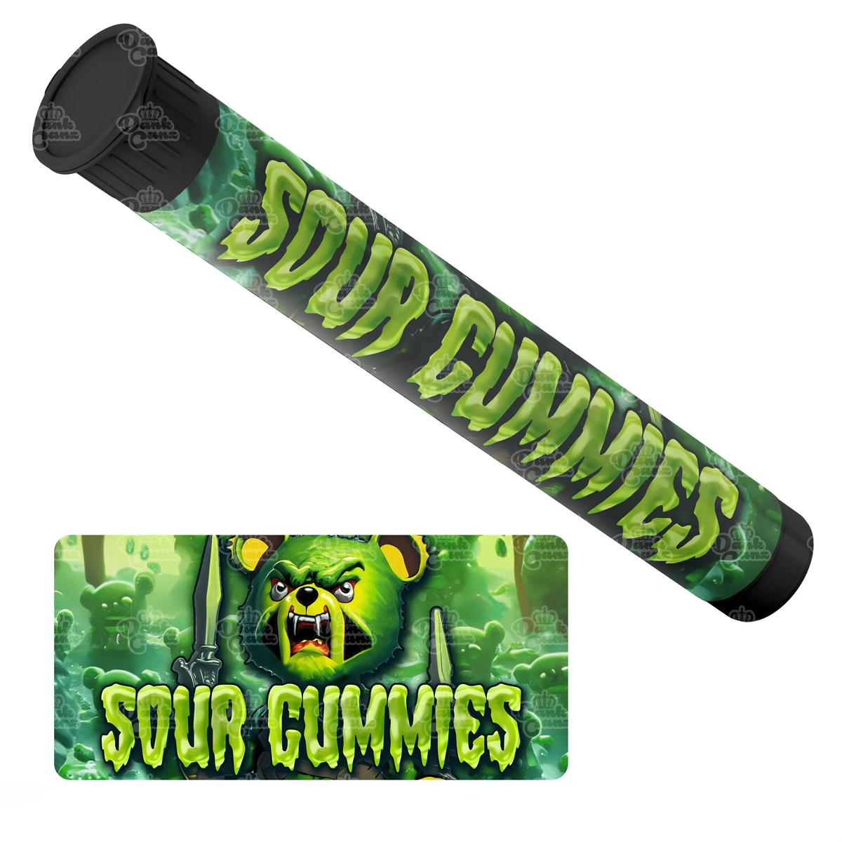 Sour Gummies Pre Roll Tubes | Empty Doob Tubes | 115mm – DC Packaging