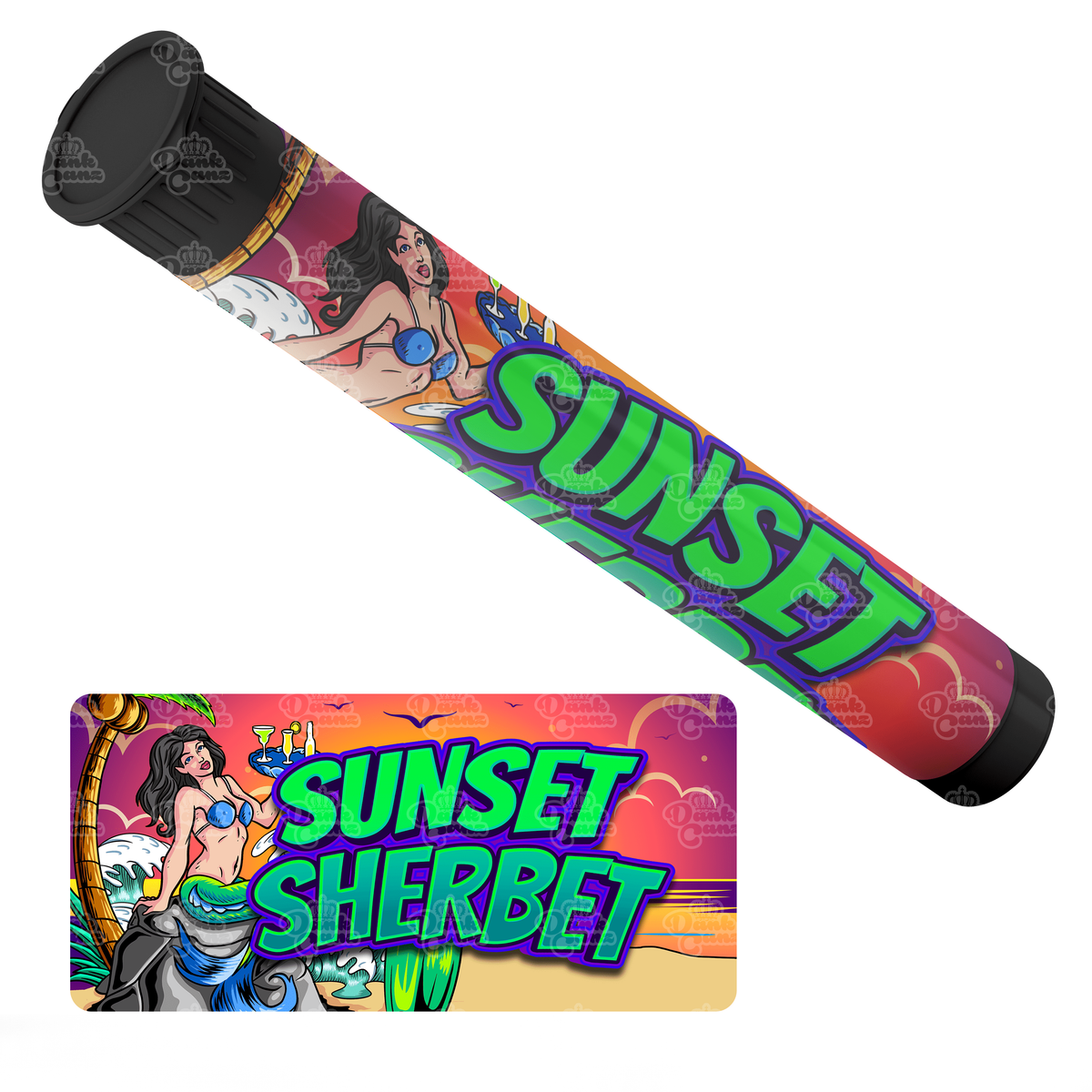 Sunset Sherbet Pre Roll Tubes | Empty Doob Tubes | 115mm – DC Packaging