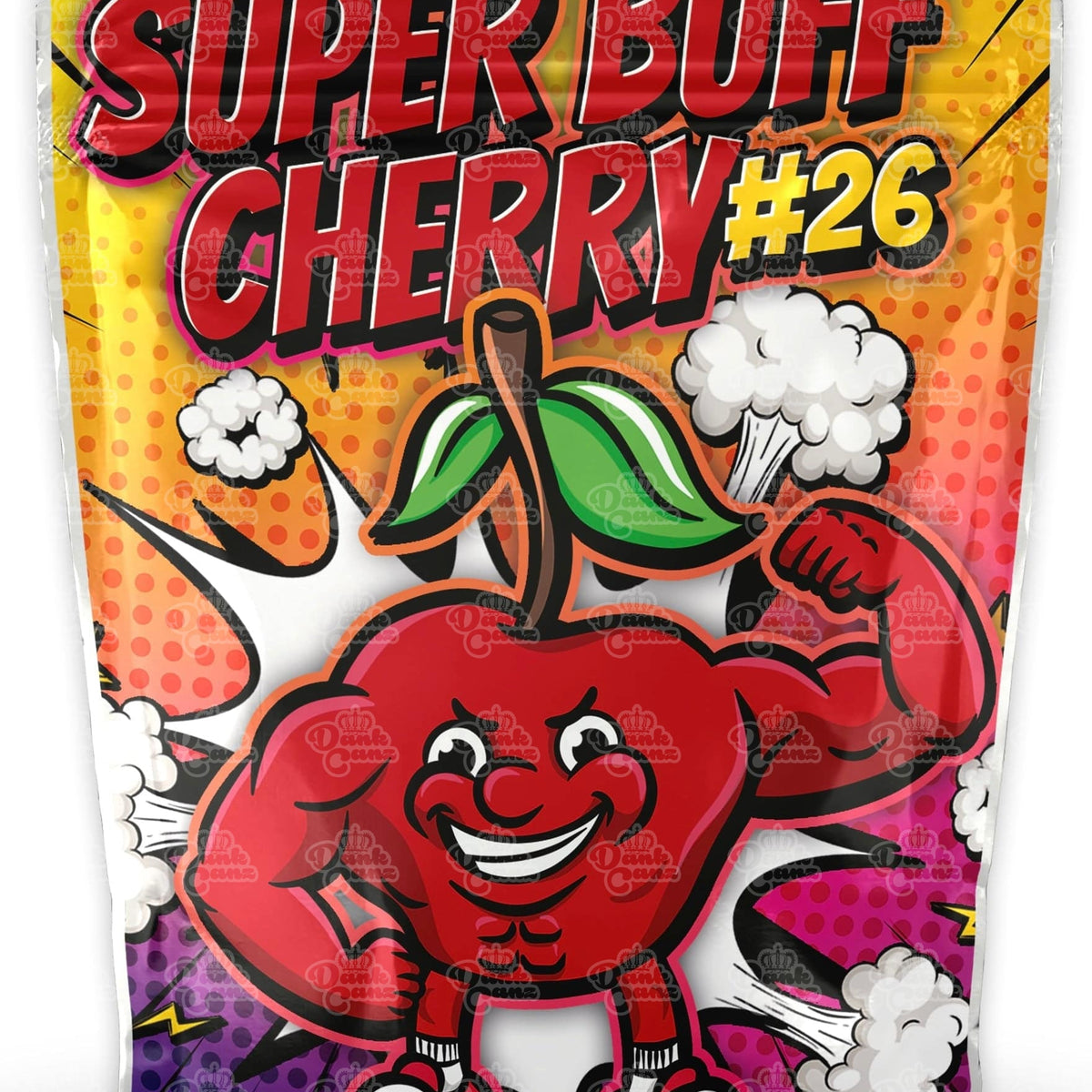 Super Buff Cherry 26 Mylar Bags | Cali Packs | Empty Packaging Size ...