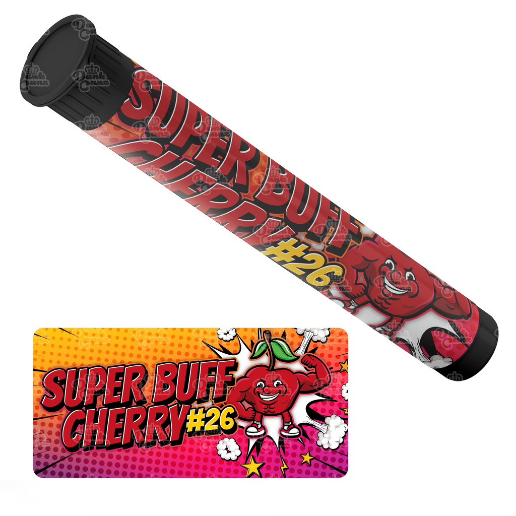 Super Buff Cherry 26 Pre Roll Tubes | Empty Doob Tubes | 115mm