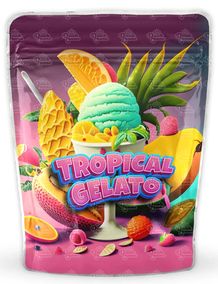 Tropical Gelato Mylar Bags | Cali Packs | Empty Packaging Size