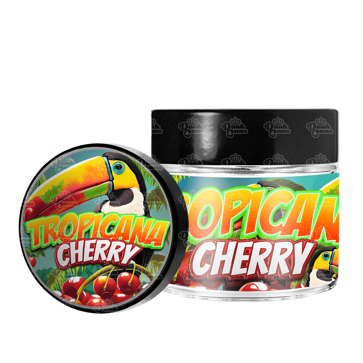 Tropicana Cherry 3.5g Glass Jars | 60ml Jars | Empty Novelty Jars – DC ...