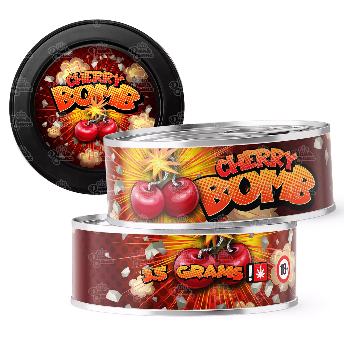 Cherry Bomb 3.5g Self Seal Tins - Pressitins - Cali Tins